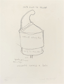 Marcel Duchamp Plan for “Pulled at Four Pins” 1915 | Toutfait Marcel ...